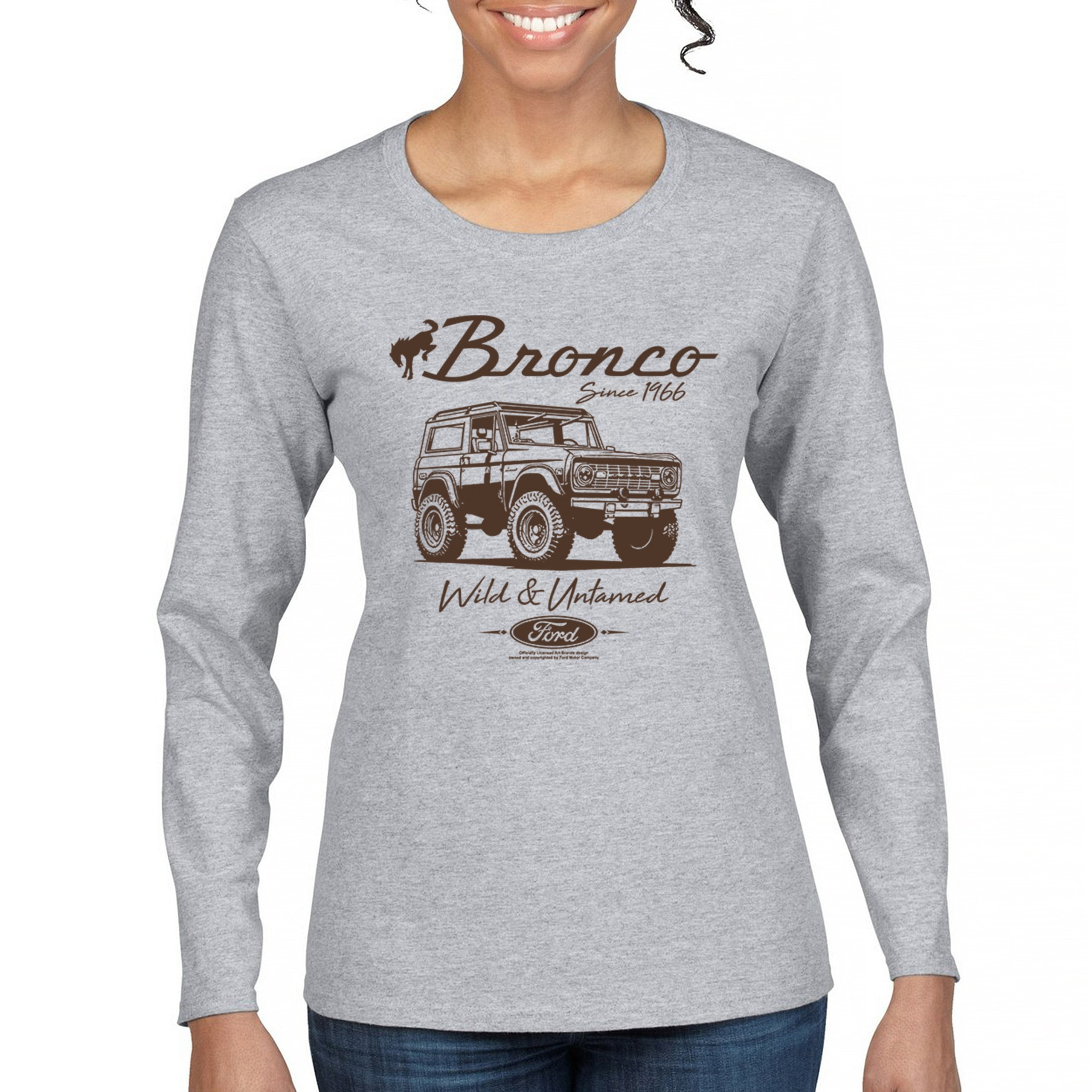 Ford Bronco Wild and Untamed Since 1966 Women's Long Sleeve T-shirt ...