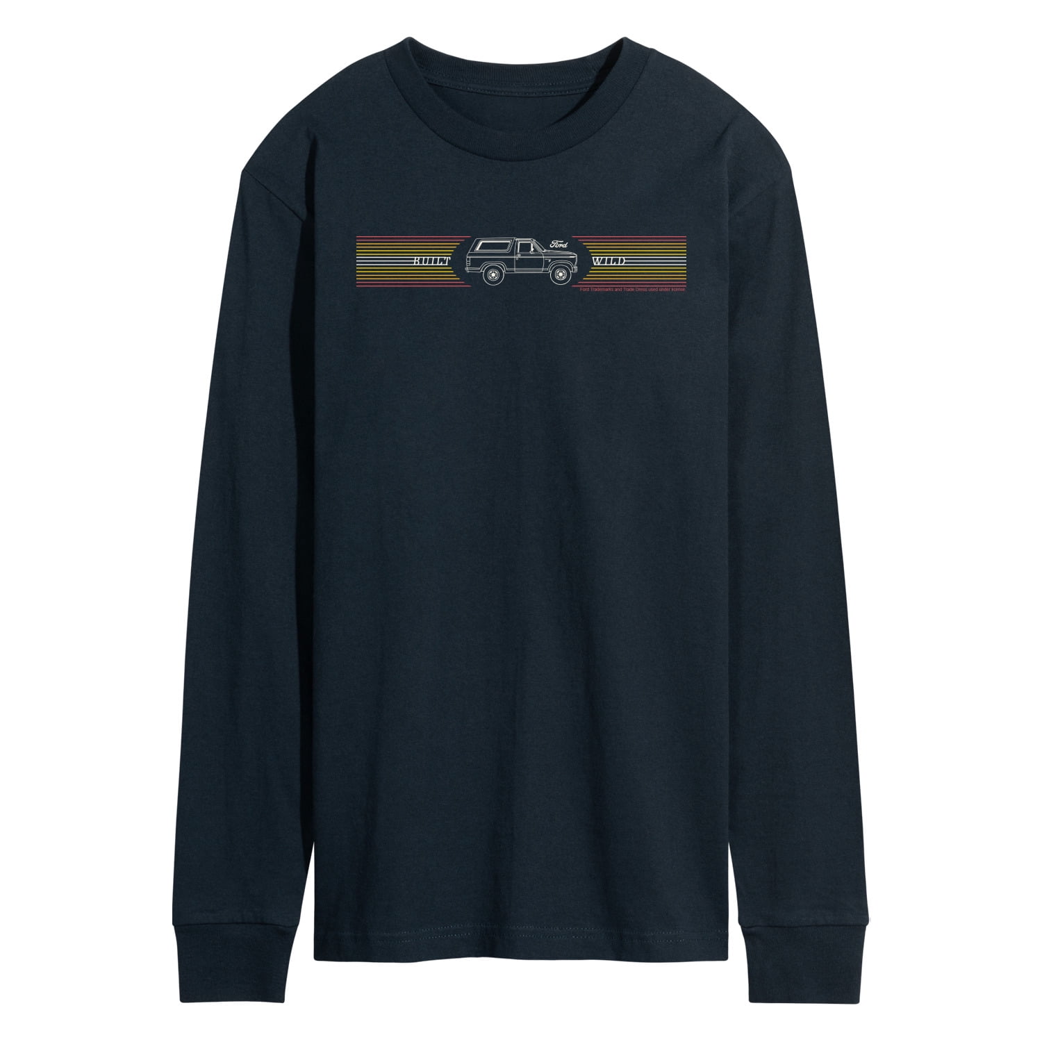 Ford - Bronco Xlt Built Wild - Men's Long Sleeve Graphic T-Shirt ...