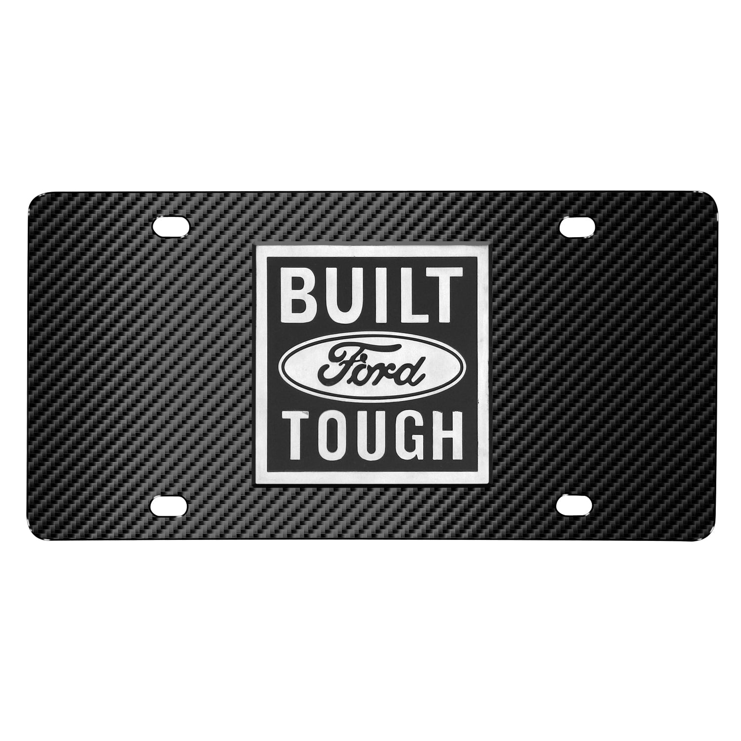 Ford Built Ford Tough 3D Logo Black Carbon Fiber Patten Steel License ...