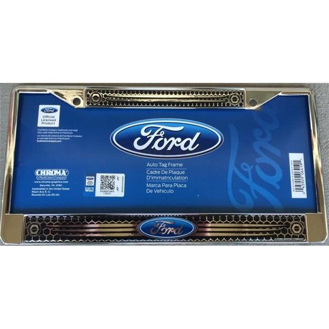 Ford Chrome Metal Auto Tag License Plate Frame (Official Licensed ...