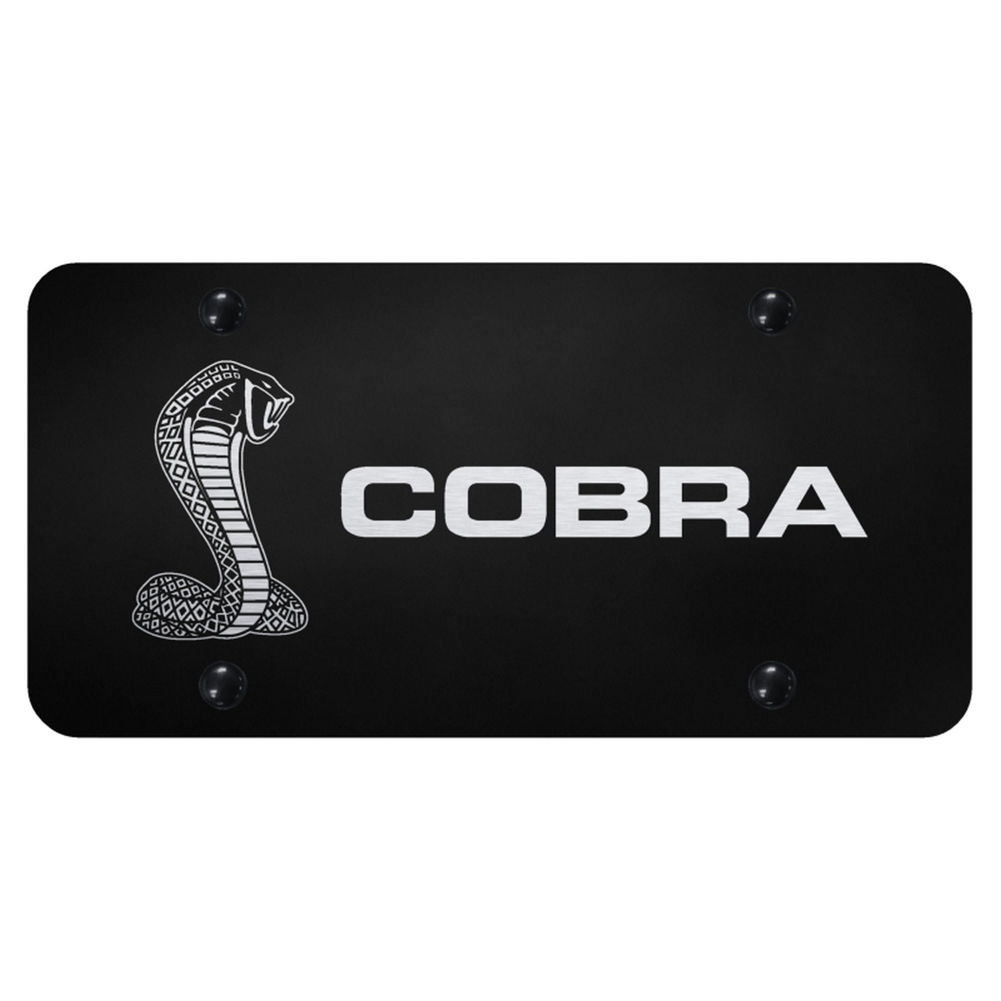 Ford Cobra 2 Laser Etched Logo License Plate (Black) - Walmart.com