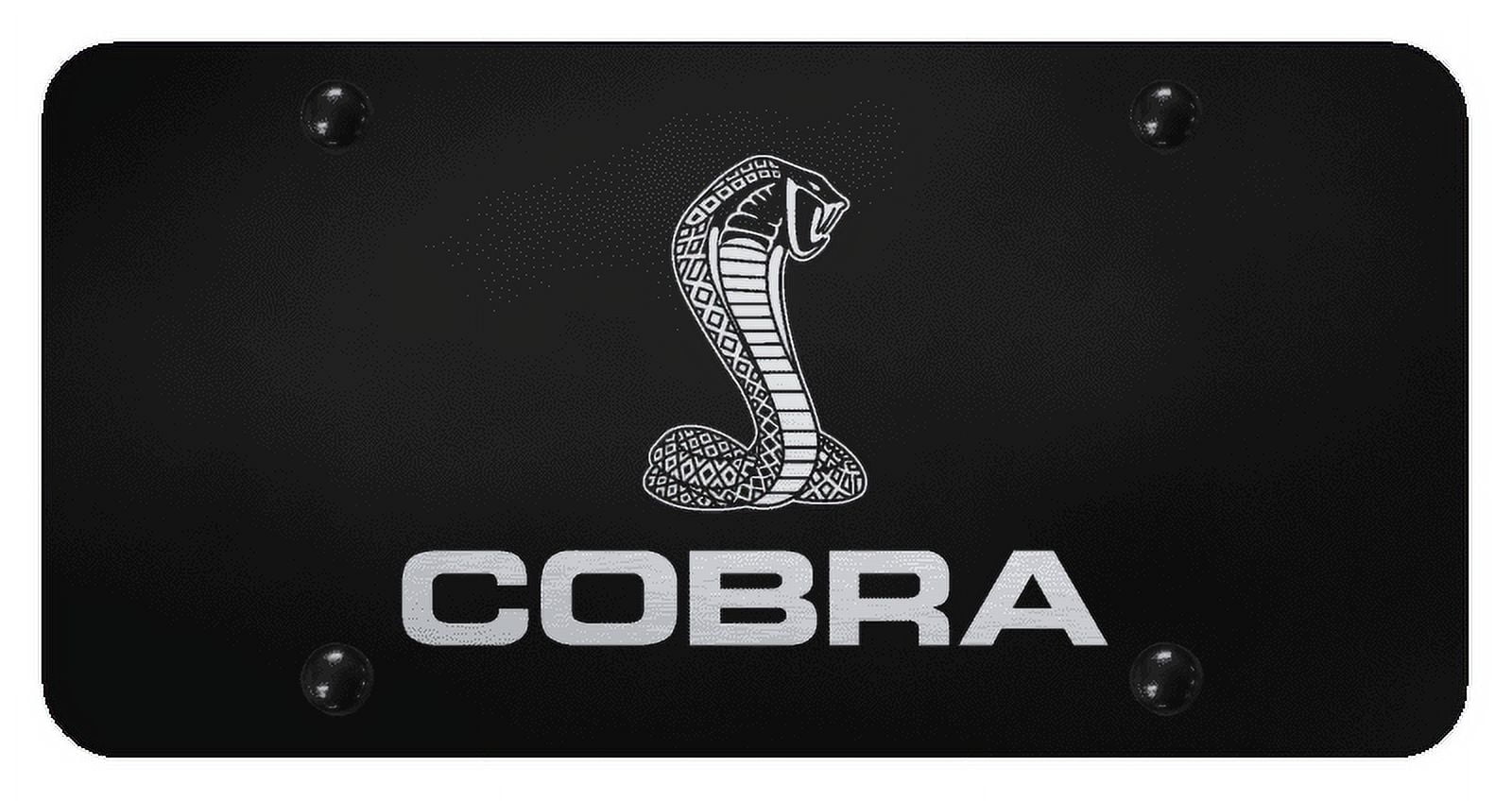 Ford Cobra Laser Etched Logo License Plate (Black) - Walmart.com