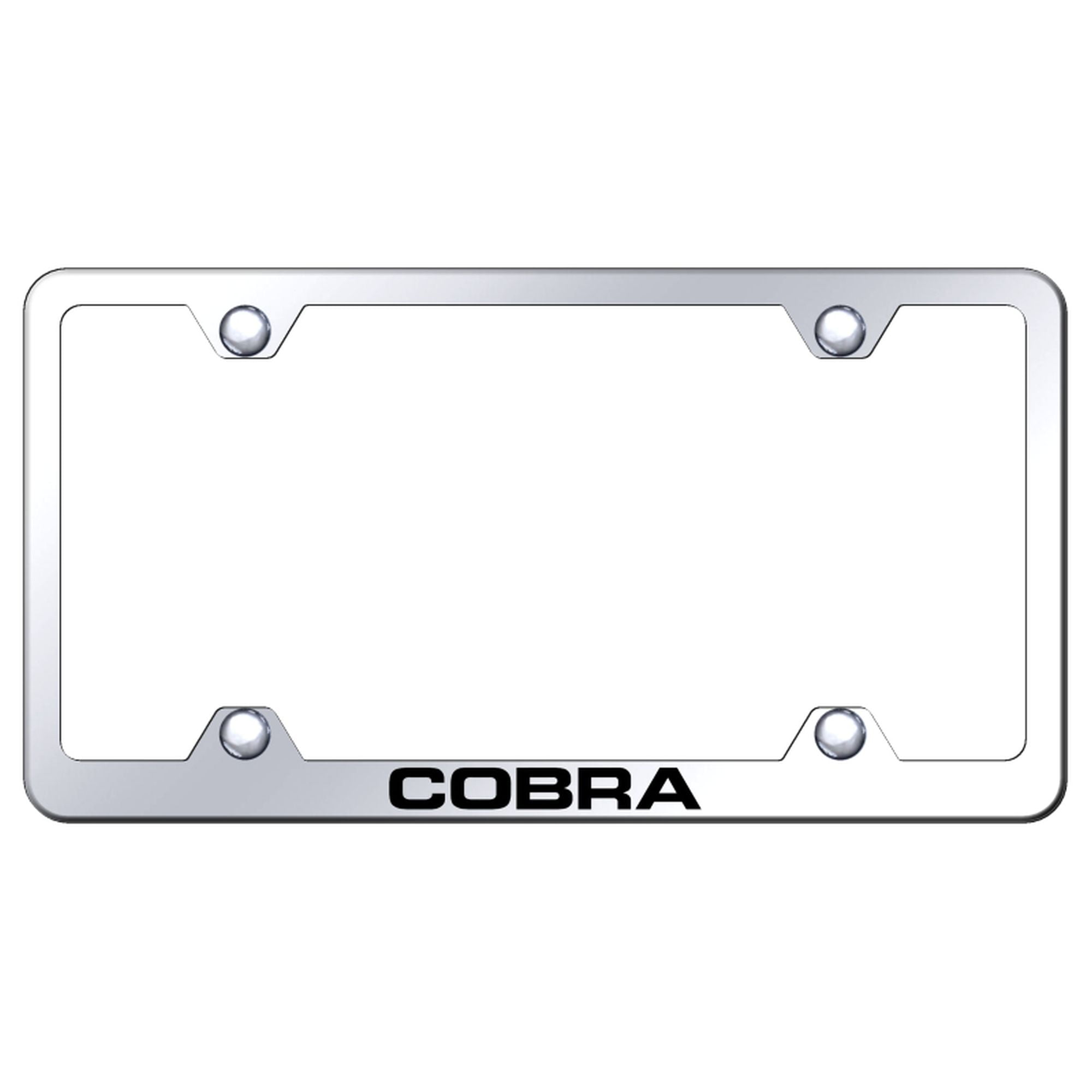 Ford Cobra Laser Etched Logo Wide Body License Plate Frame (Chrome ...