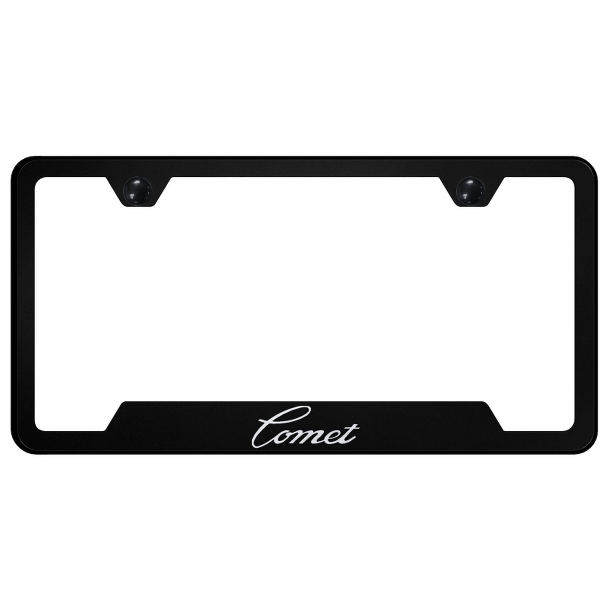 Ford Comet Laser Etched Logo Cut-Out License Plate Frame (Black ...