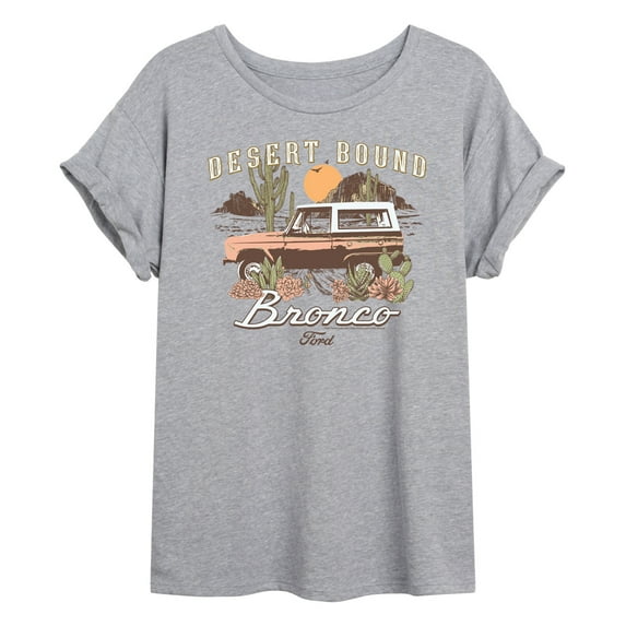 Ford - Desert Bronco - Juniors Oversized Graphic T-Shirt - Walmart.com