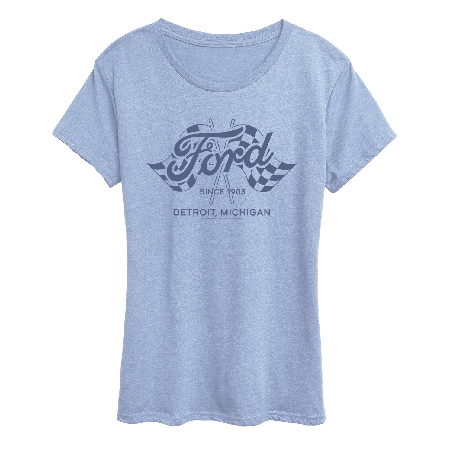Ford - Detroit Flags - Women's Short Sleeve Graphic T-Shirt - Walmart.com