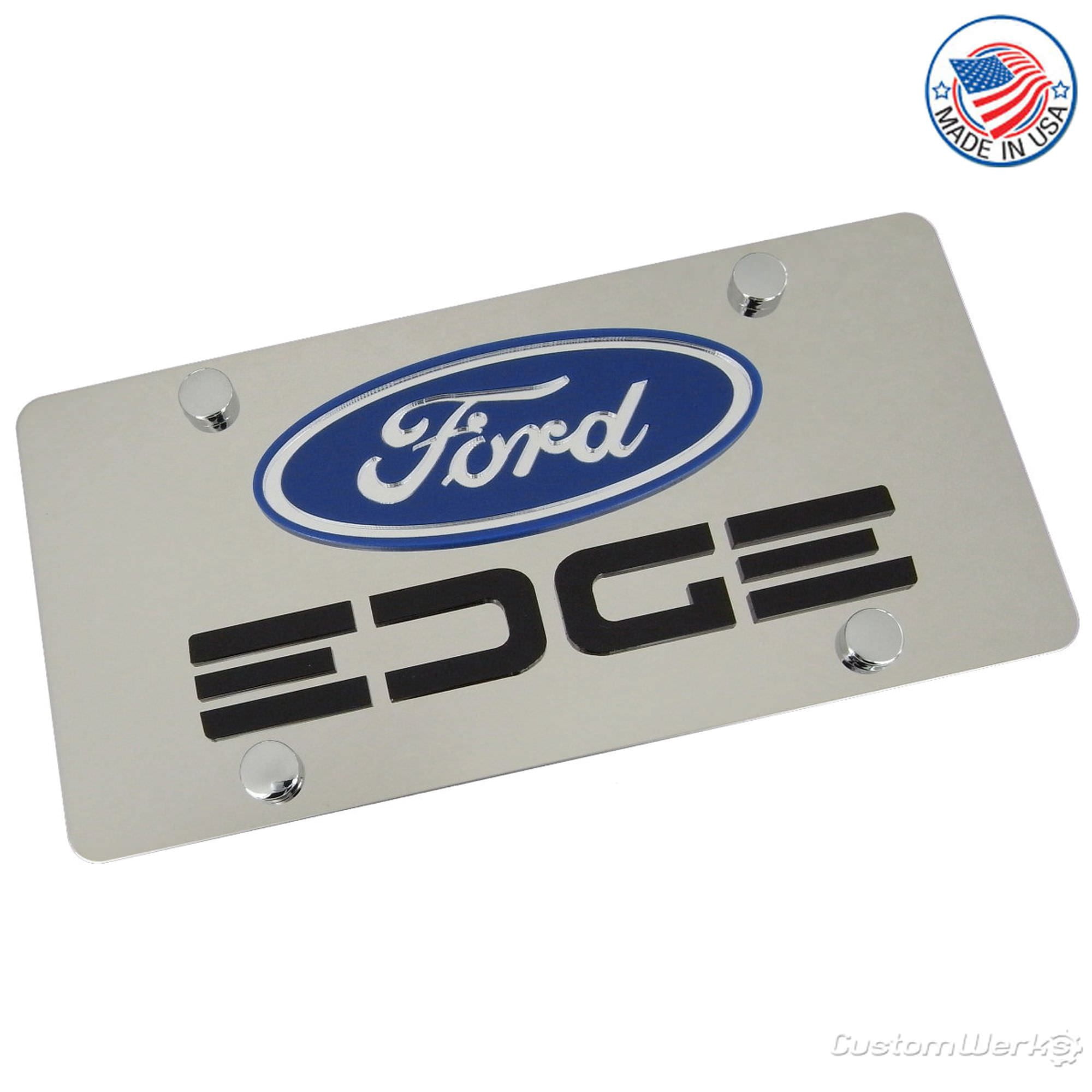 Ford Dual Logo Edge License Plate (Chrome) - Walmart.com