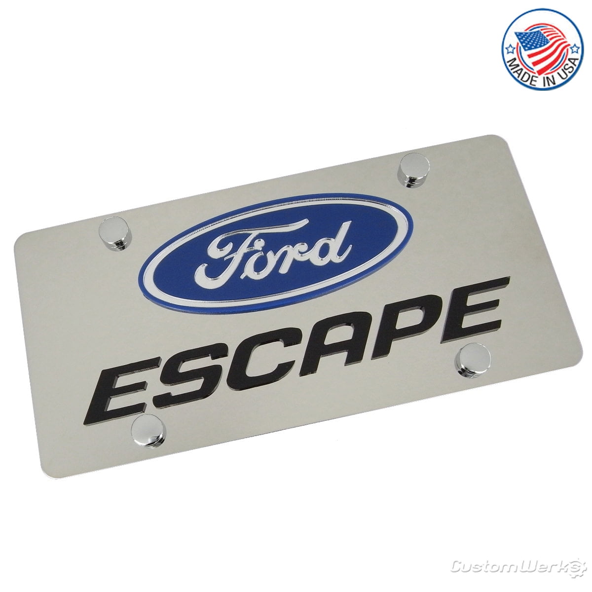 Ford Dual Logo Escape License Plate (Chrome) - Walmart.com