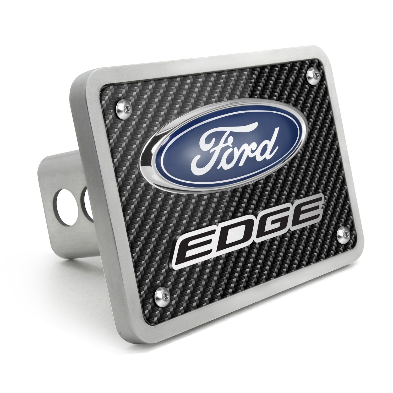 Ford Edge 3D Logo Carbon Fiber Look Billet Aluminum 2 inch Tow Hitch ...