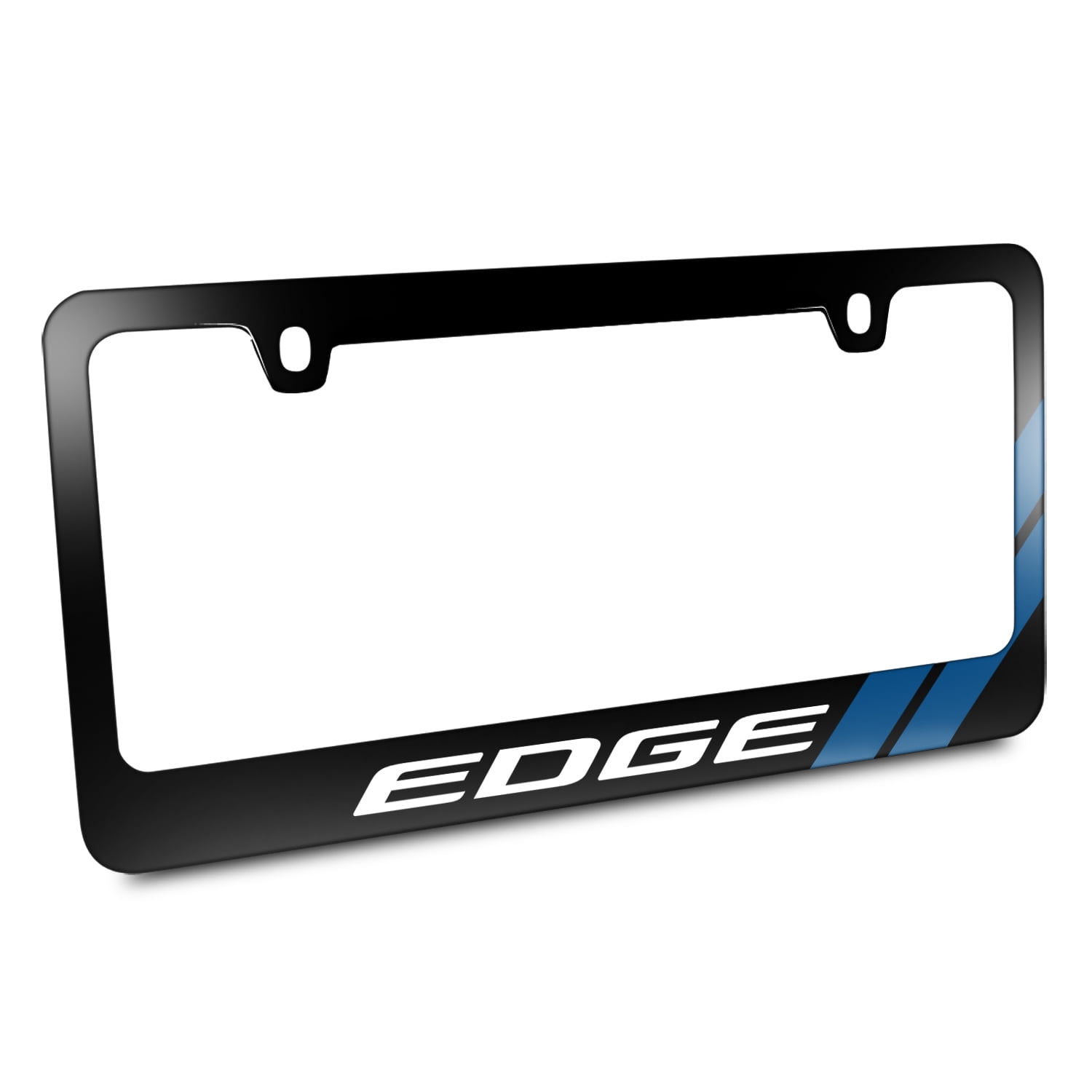 Ford Edge Blue Stripe Black Metal License Plate Frame - Walmart ...