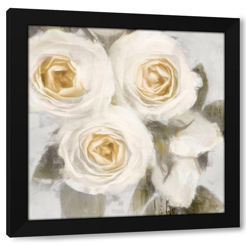 Emily Ford 12x12 Black Modern Wood Framed Wall Art Titled - Ivory II ...