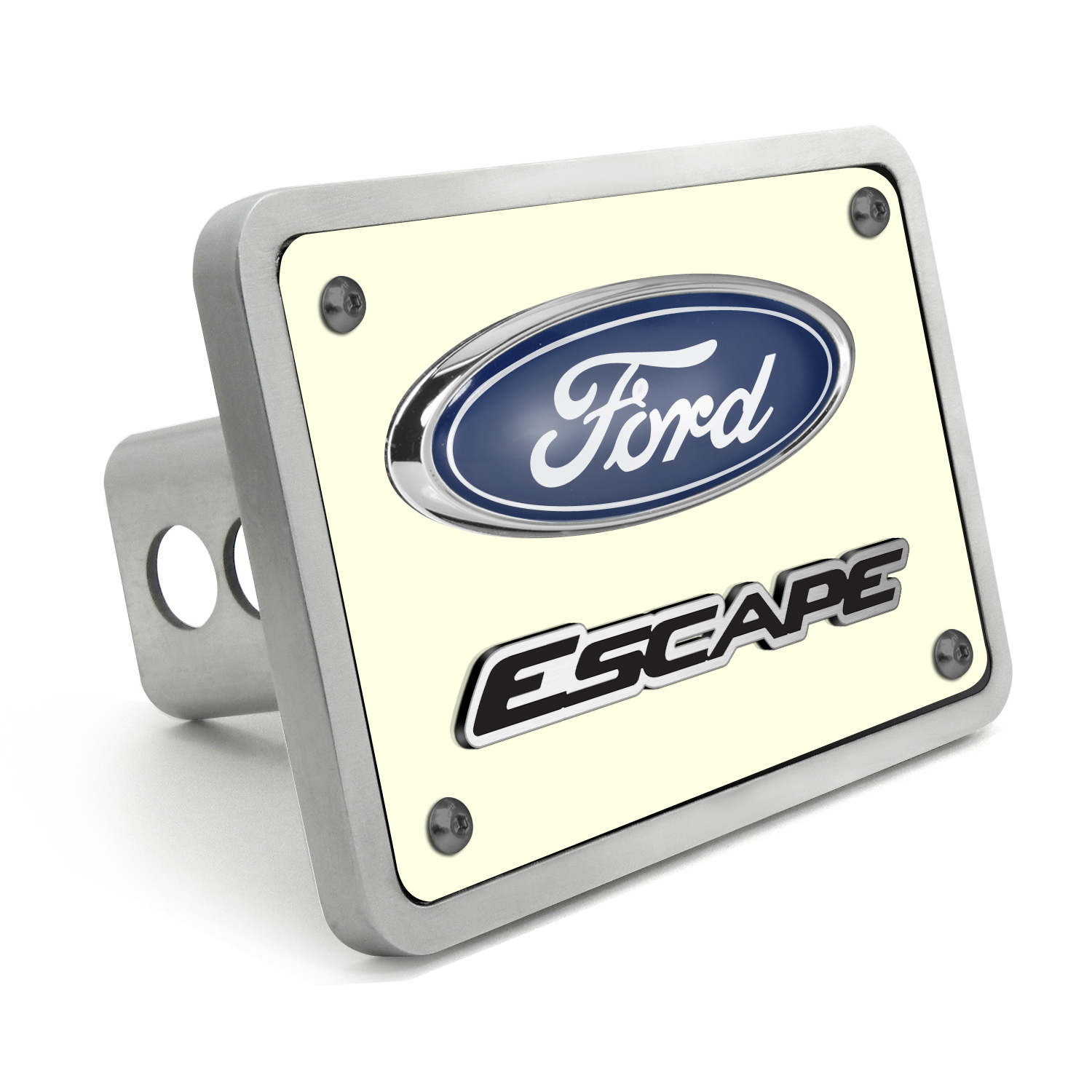 Ford Escape 3D Logo Night Glow Luminescent Billet Aluminum 2 inch Tow ...