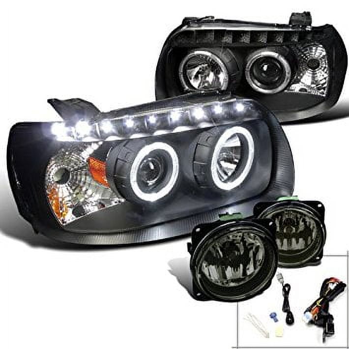Ford Escape Chrome Halo LED Projector Headlights+Smoke Fog Lights Kit ...