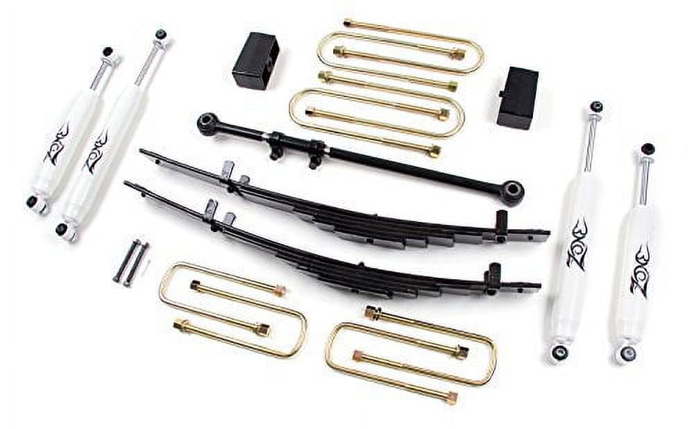 Ford Excursion 4" Full Suspension Lift kit Zone Offroad w/Black Nitro ...