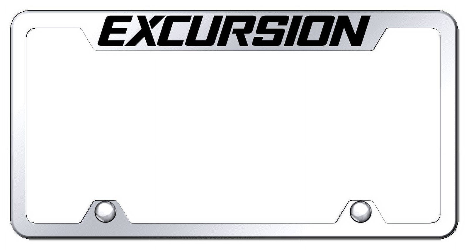 Ford Excursion Logo Stainless Steel Truck Cut-Out License Plate Frame ...