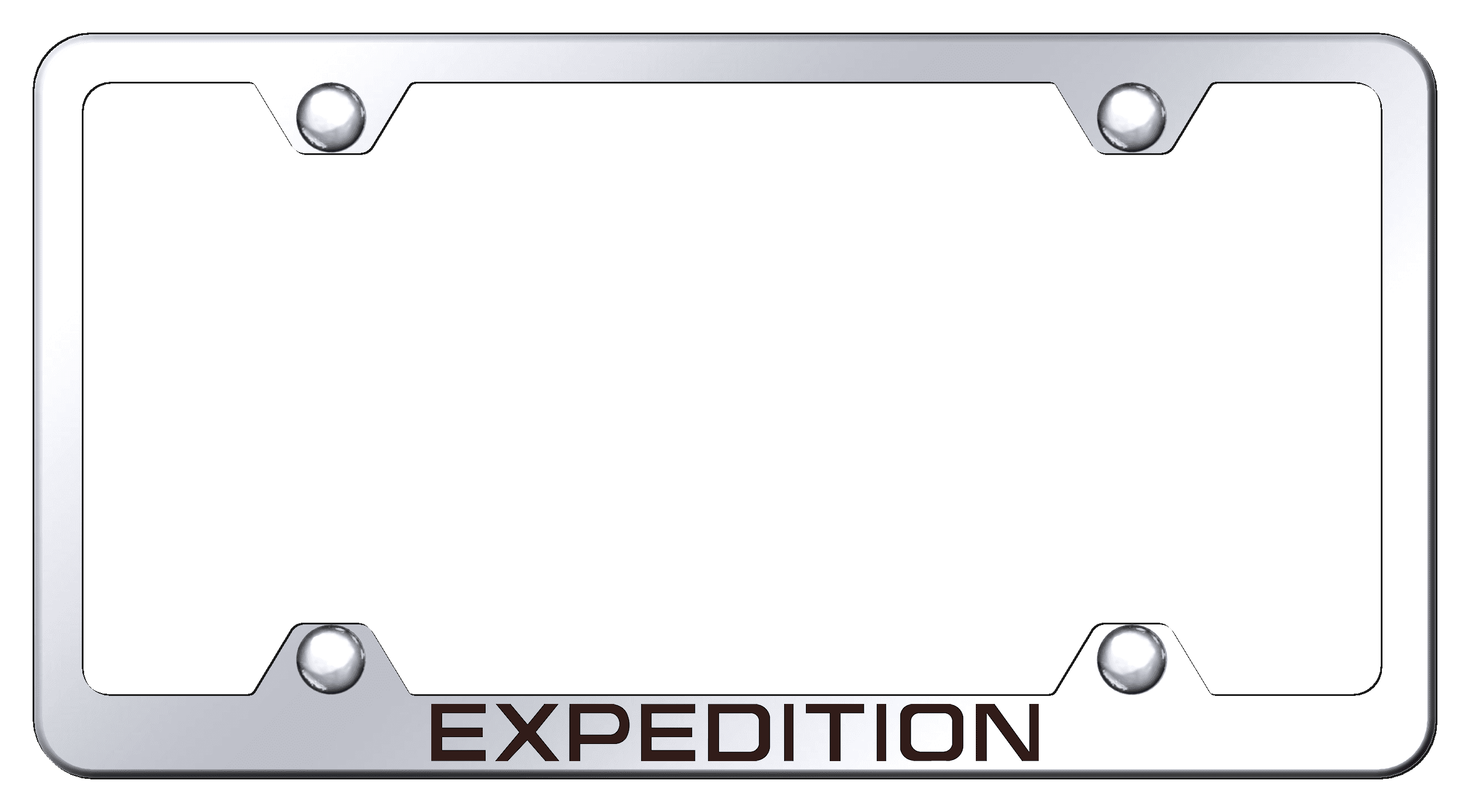 Ford Expedition Laser Etched Logo Wide Body License Plate Frame (Chrome ...