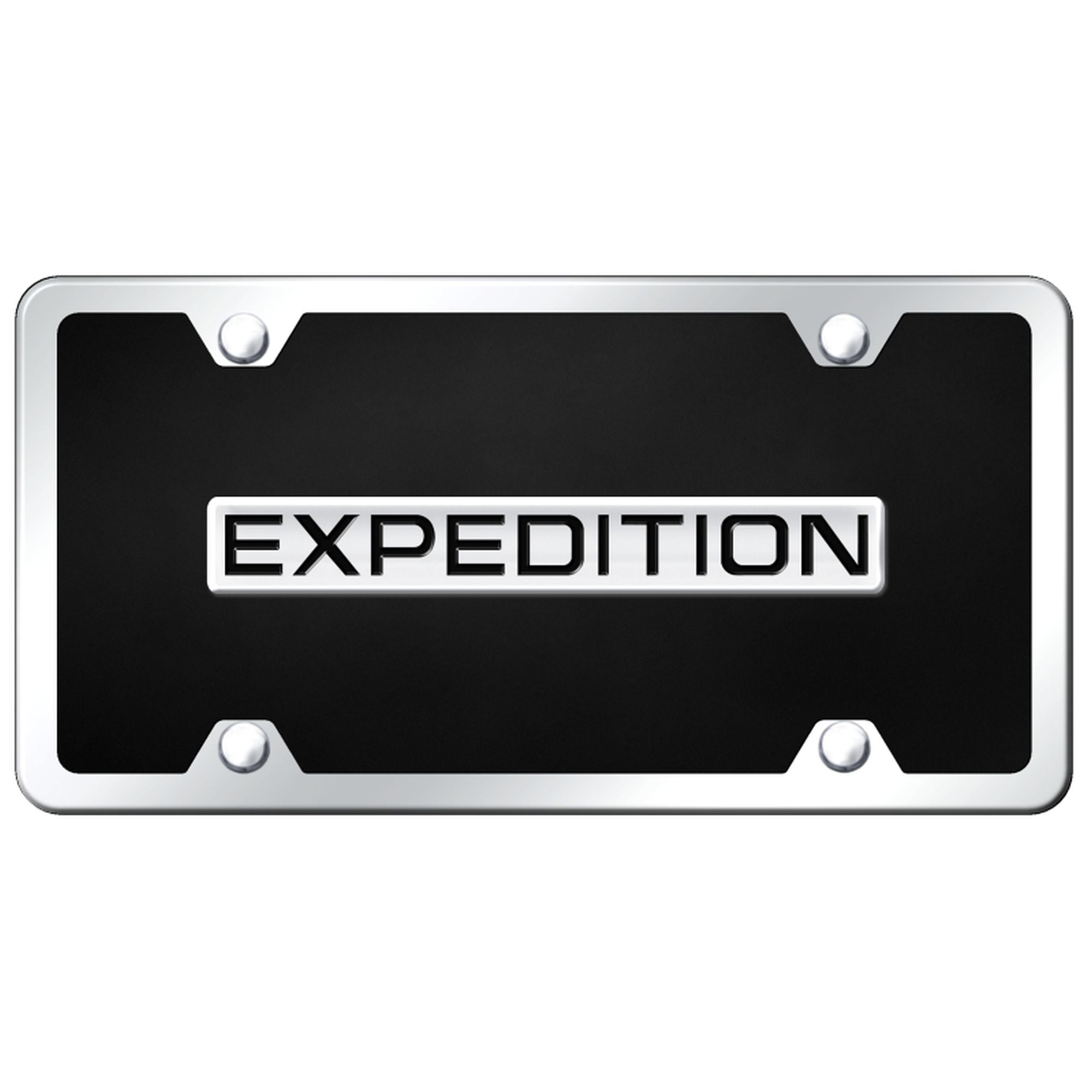 Ford Expedition Logo Acrylic License Plate Kit (Chrome on Black ...