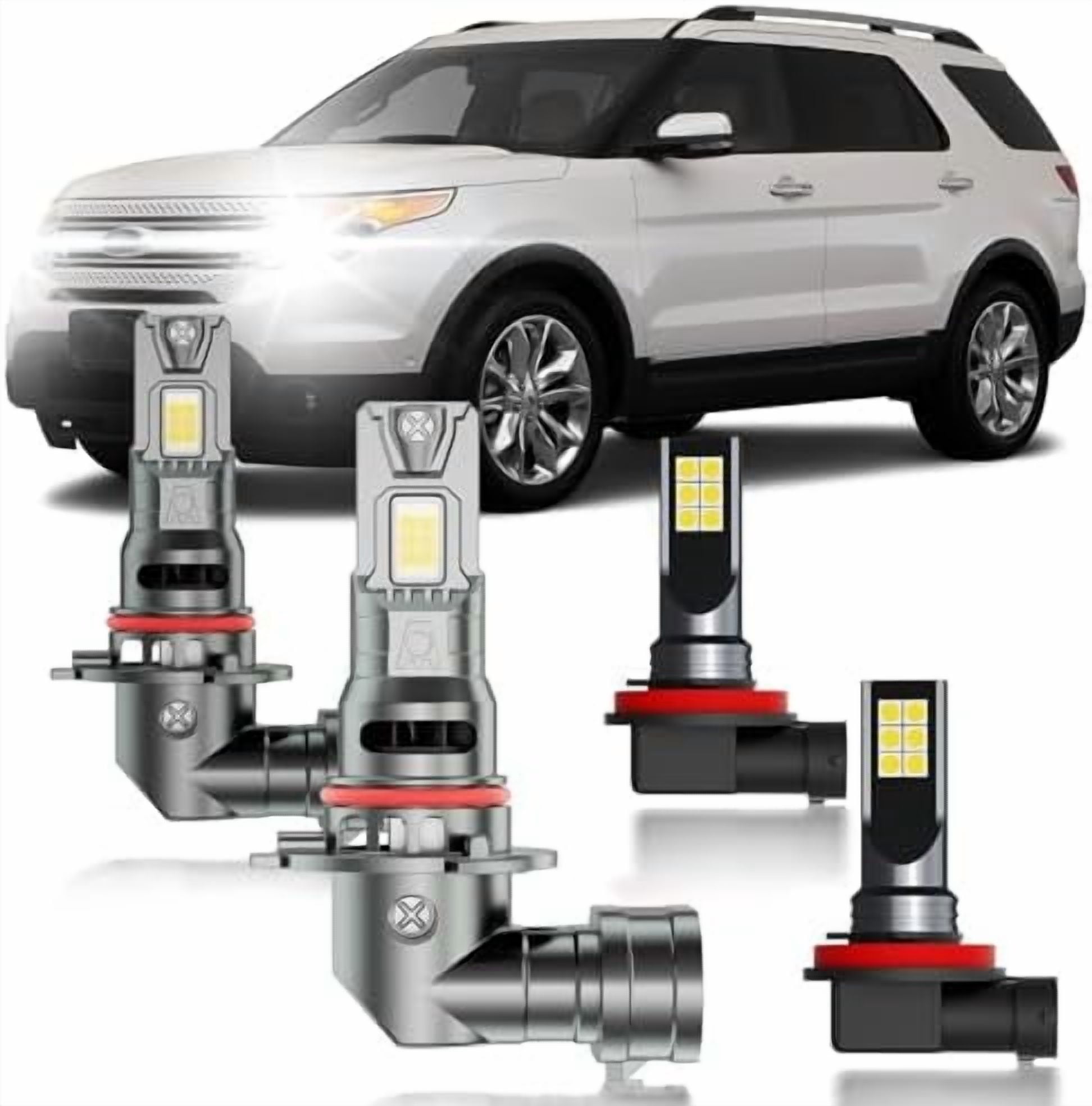 for Ford Explorer 2011-2015 FOG Lights Bulbs Combo, 4pcs Super Bright ...