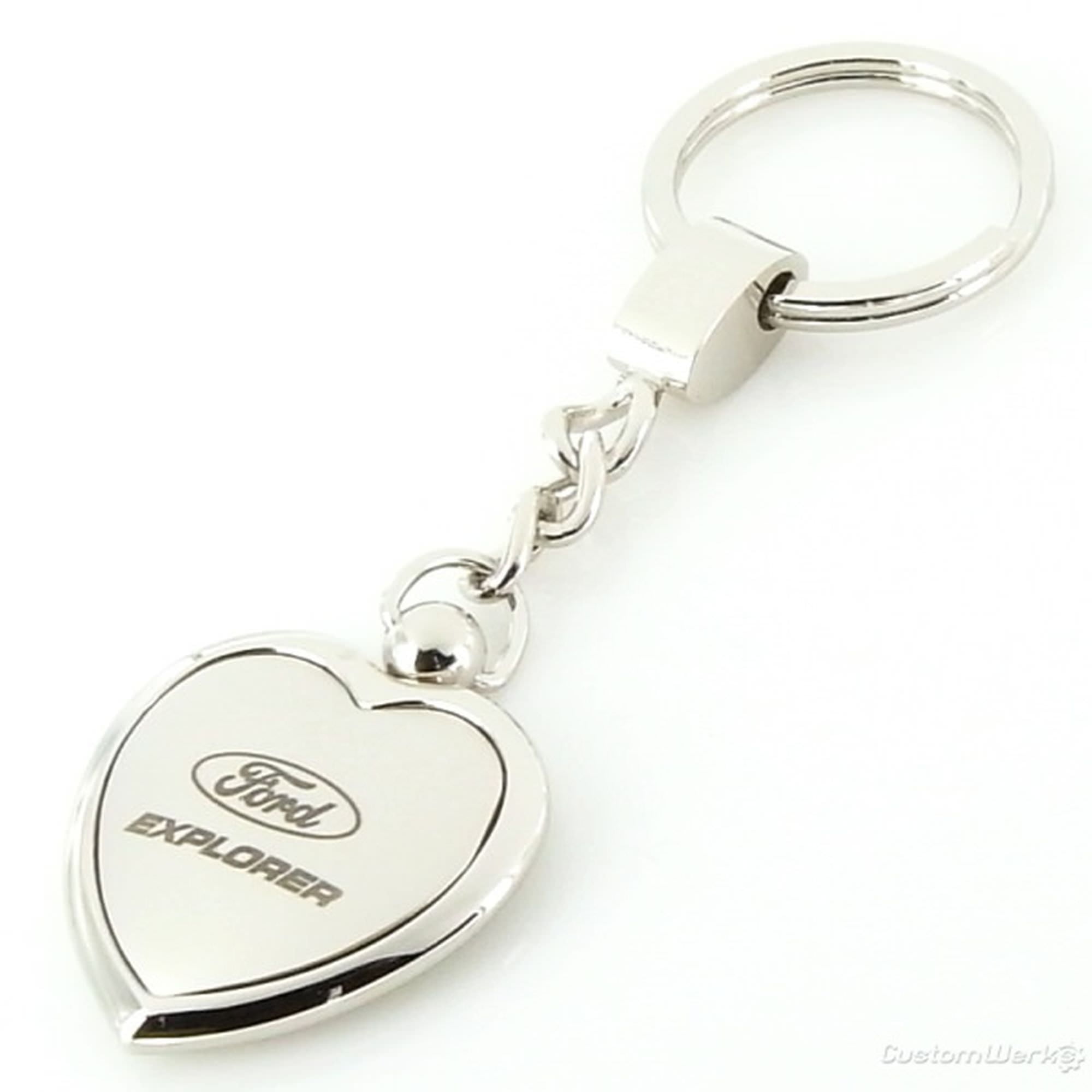 Ford Explorer Heart Shape Keychain (Chrome) - Walmart.com