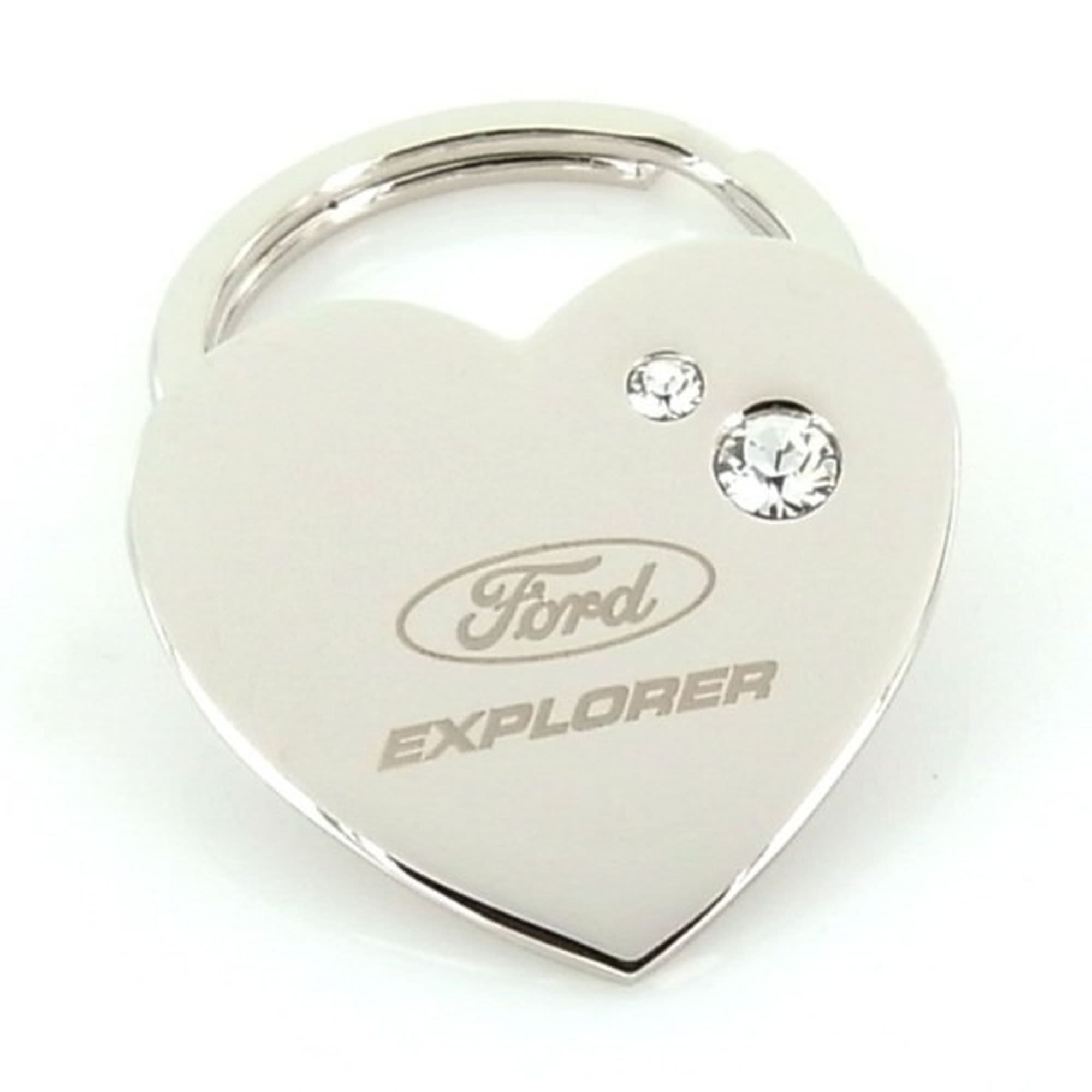Ford Explorer Heart Shape Keychain (Chrome) - Walmart.com