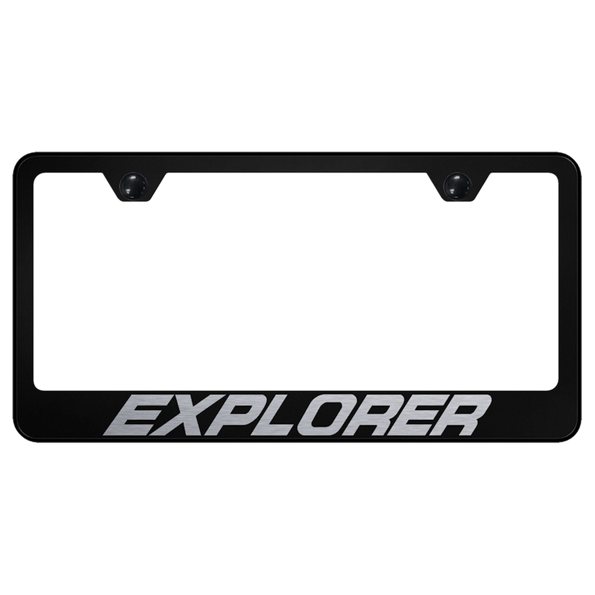 Ford Explorer Laser Etched Logo Stainless Steel License Plate Frame ...