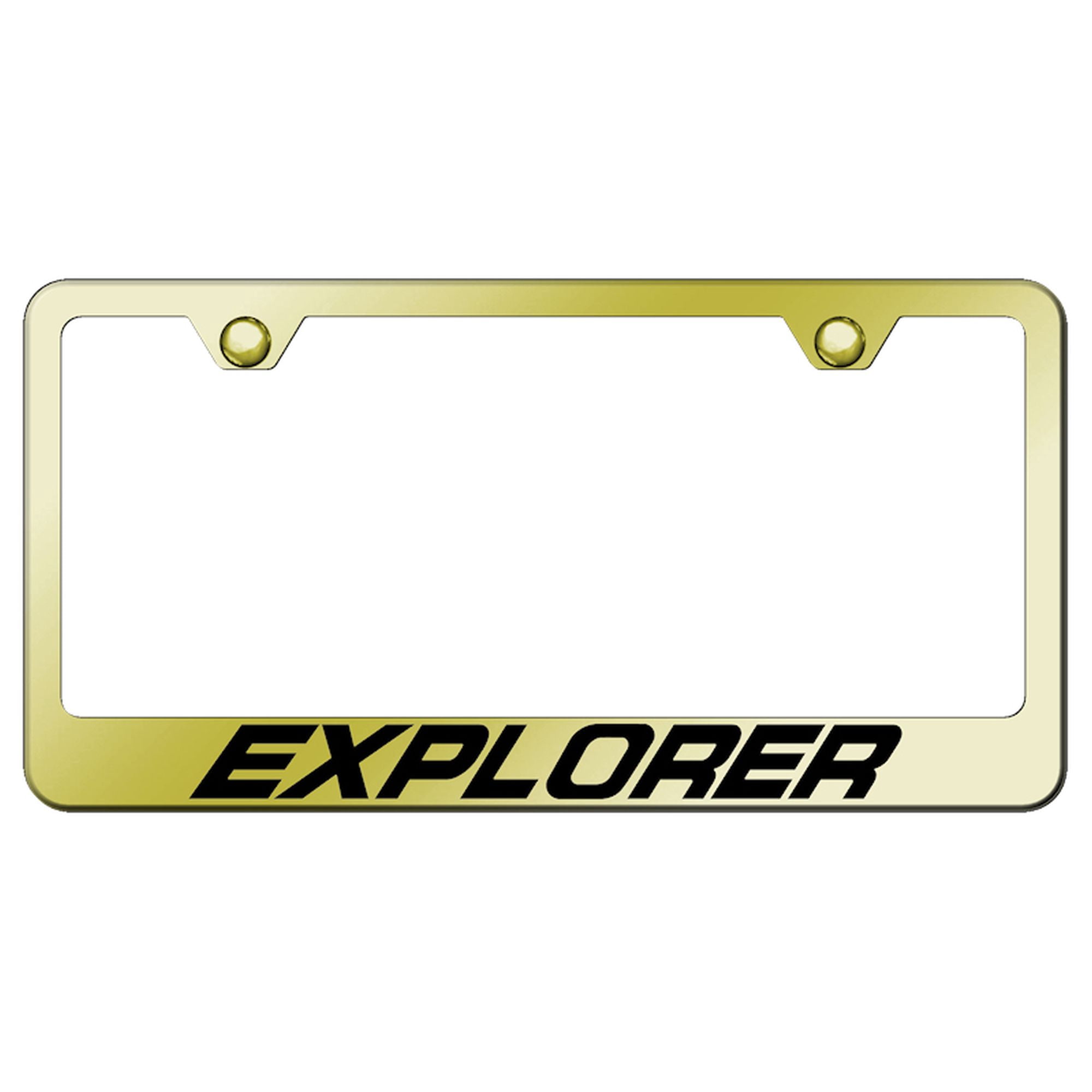 Ford Explorer Laser Etched Logo Stainless Steel License Plate Frame ...