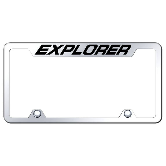Ford Explorer Logo Stainless Steel Truck Cut-Out License Plate Frame ...