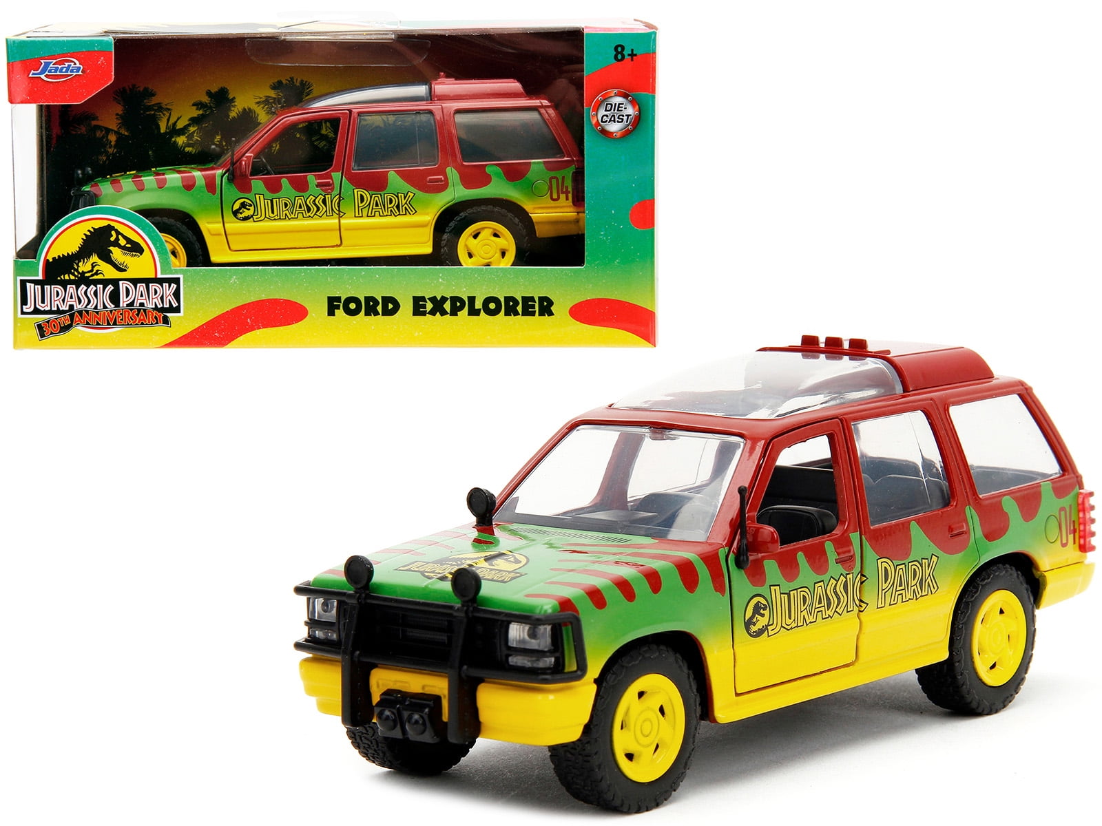 Ford Explorer Red and Yellow with Green Graphics "Jurassic Park" (1993 ...