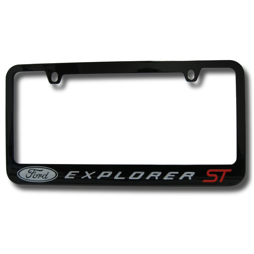 Ford Explorer ST Engraved Logo Black License Plate Frame Official ...