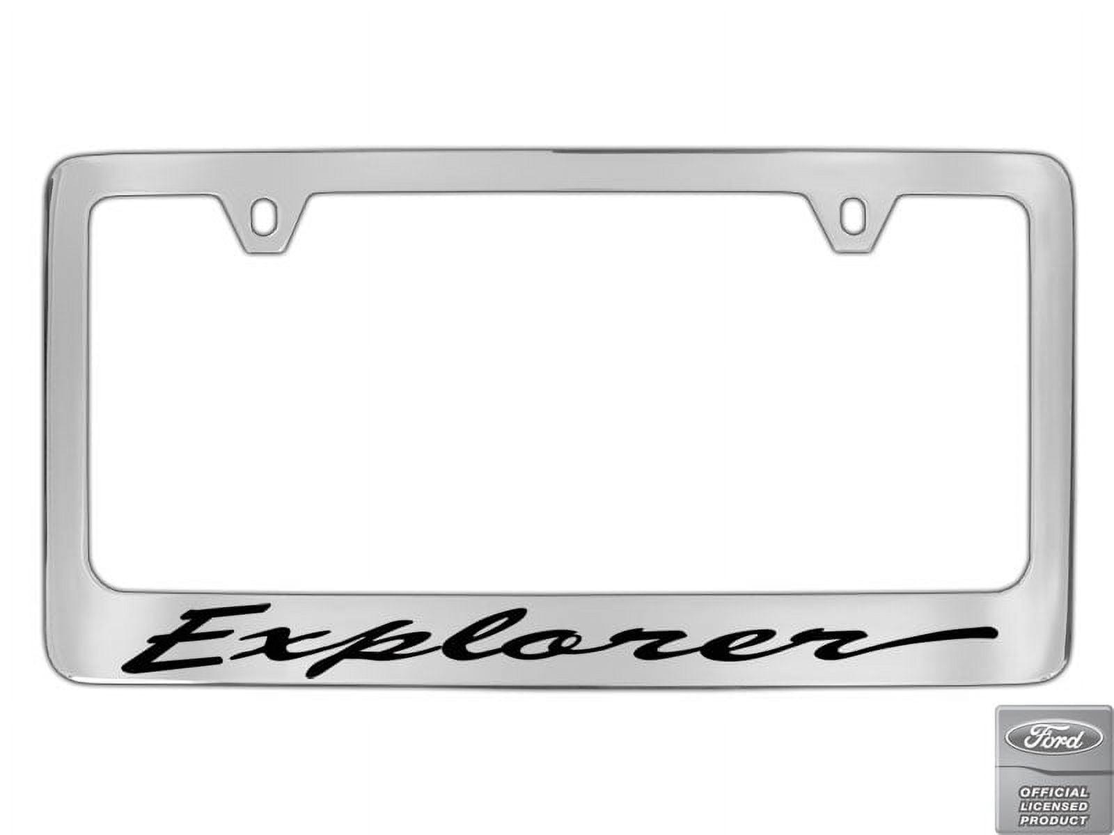 Ford Explorer Script Chrome Plated Metal License Plate Frame Holder ...