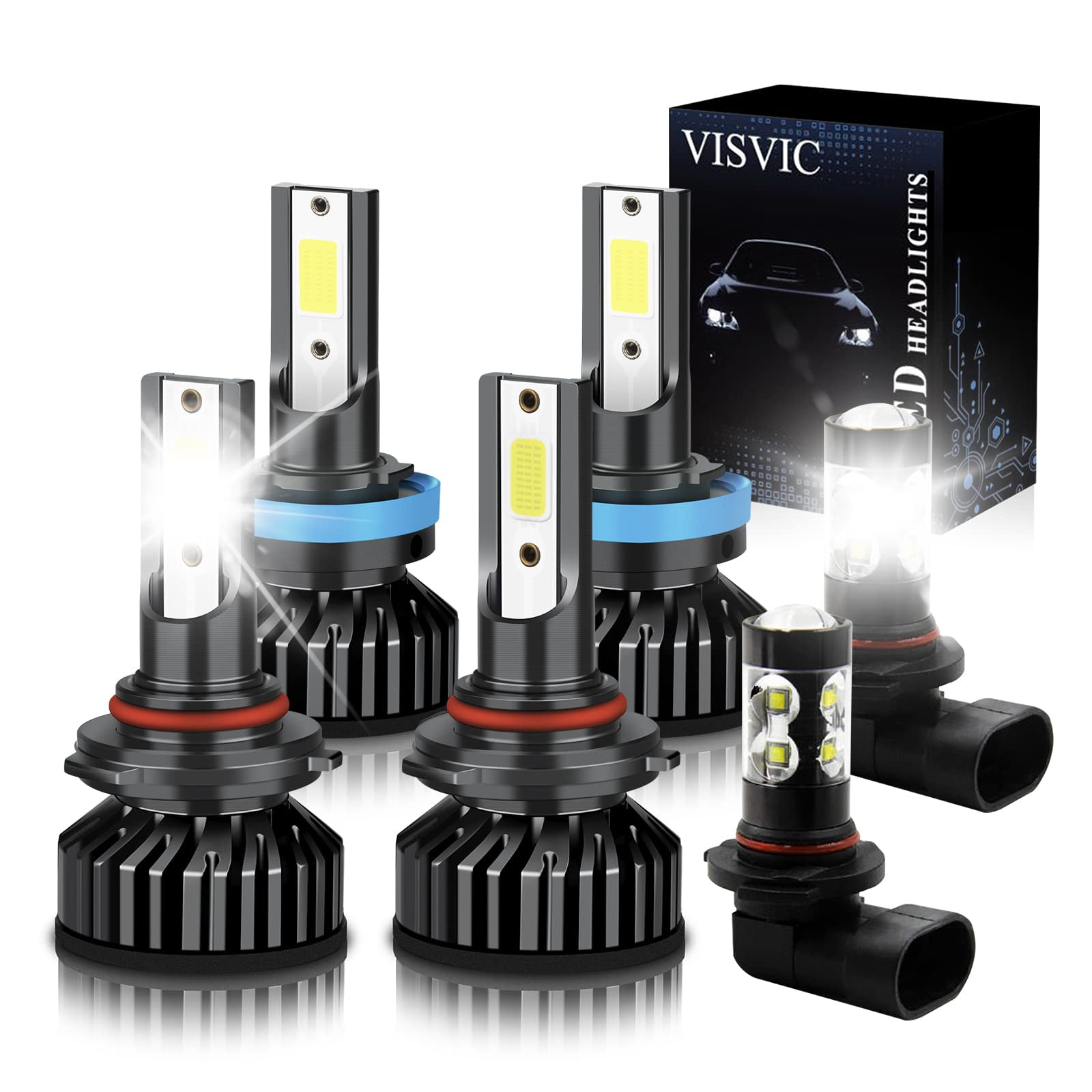 For Ford F-150 (2015-2022) LED Headlight Bulbs, 9005+H11 High Low Beam ...