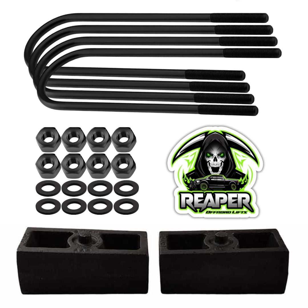 Ford F-150 2WD 2" Cast Iron Lift Blocks + Round U-Bolts Leveling Lift ...