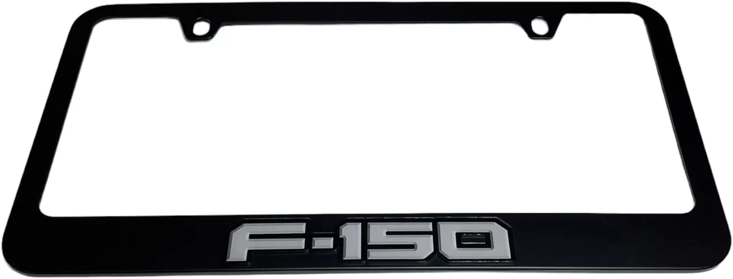 Ford F-150 3D Matte Black Carbon Steel License Plate Frame Official ...