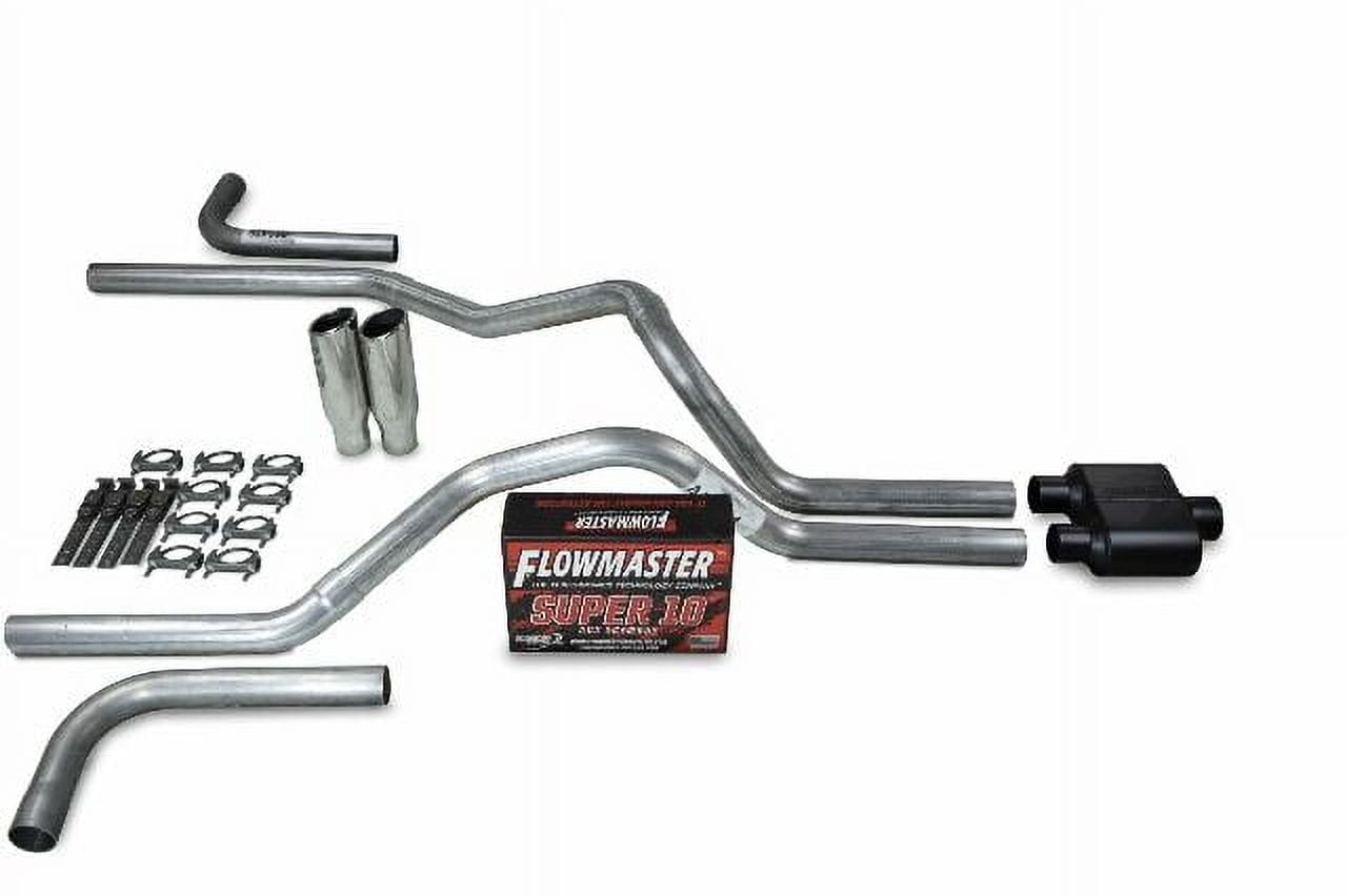 Ford F-150 87-97 2.5" Dual Exhaust Kit Flowmaster Super 10 Clamp Tip ...