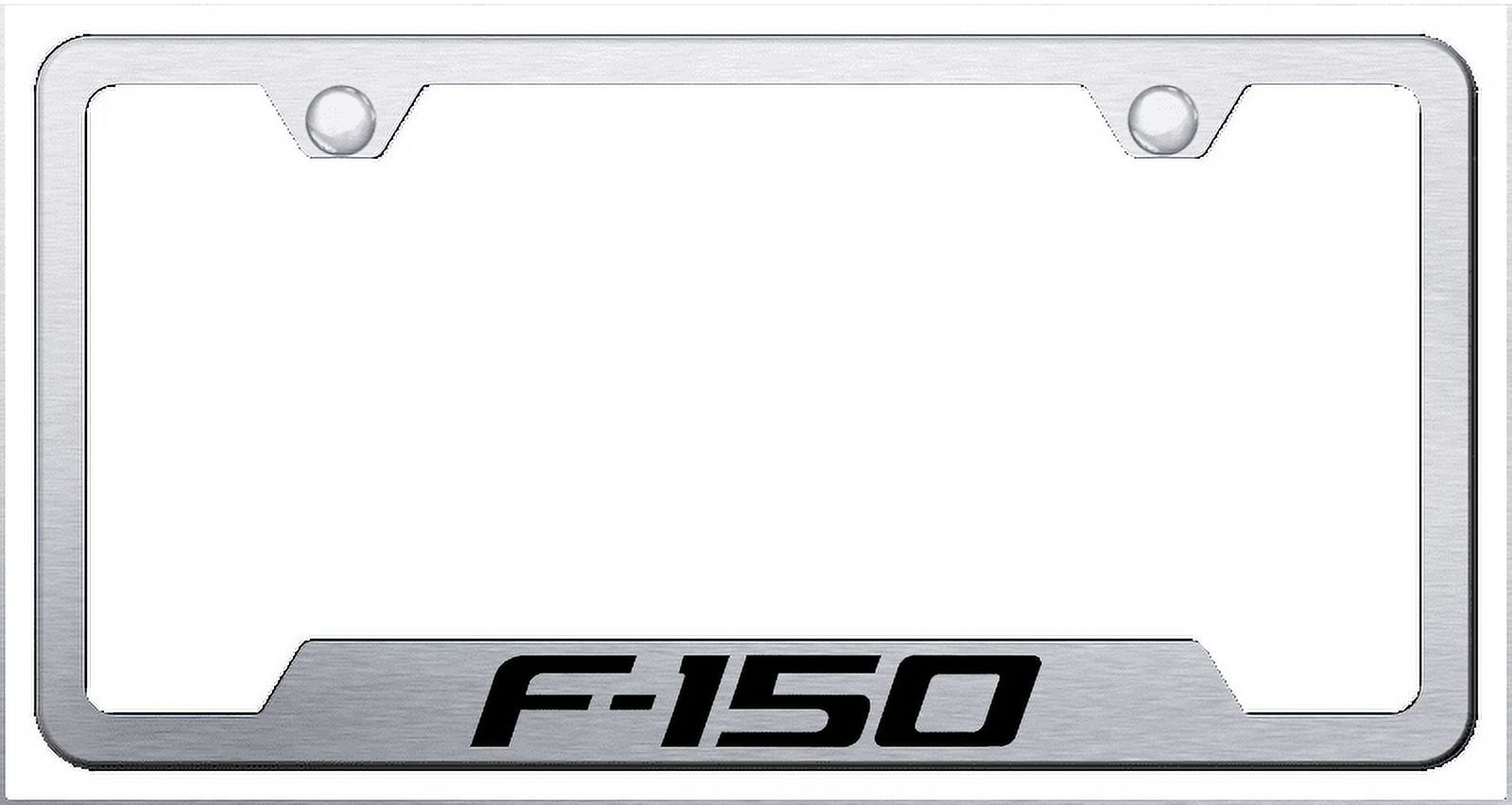 Ford F-150 Laser Etched Logo Cut-Out License Plate Frame (Brushed ...