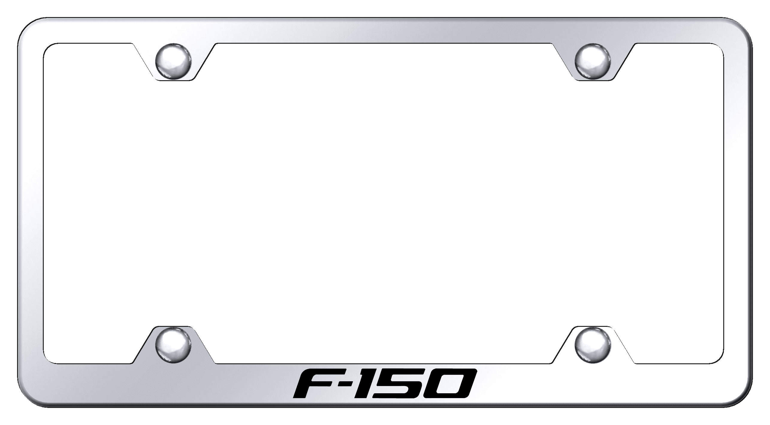 Ford F-150 Laser Etched Logo Wide Body License Plate Frame (Chrome ...