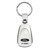 Ford F-150 Logo Satin Chrome Teardrop Key Chain Ring Fob Official ...