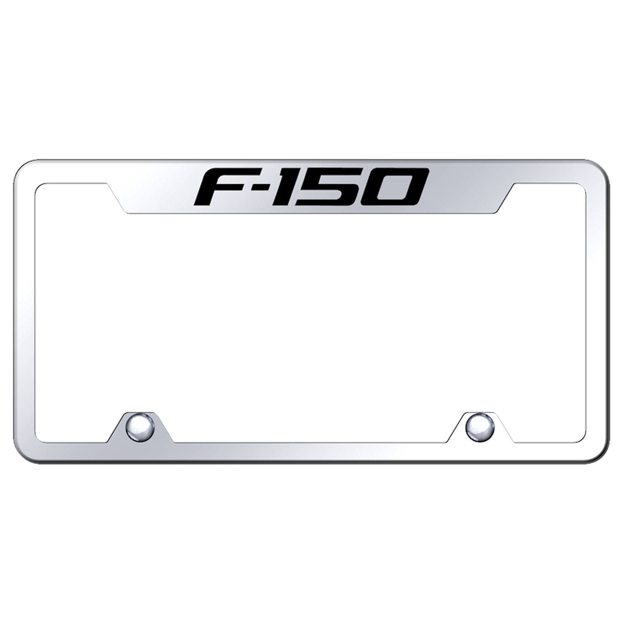 Ford F-150 Logo Stainless Steel Truck Cut-Out License Plate Frame ...