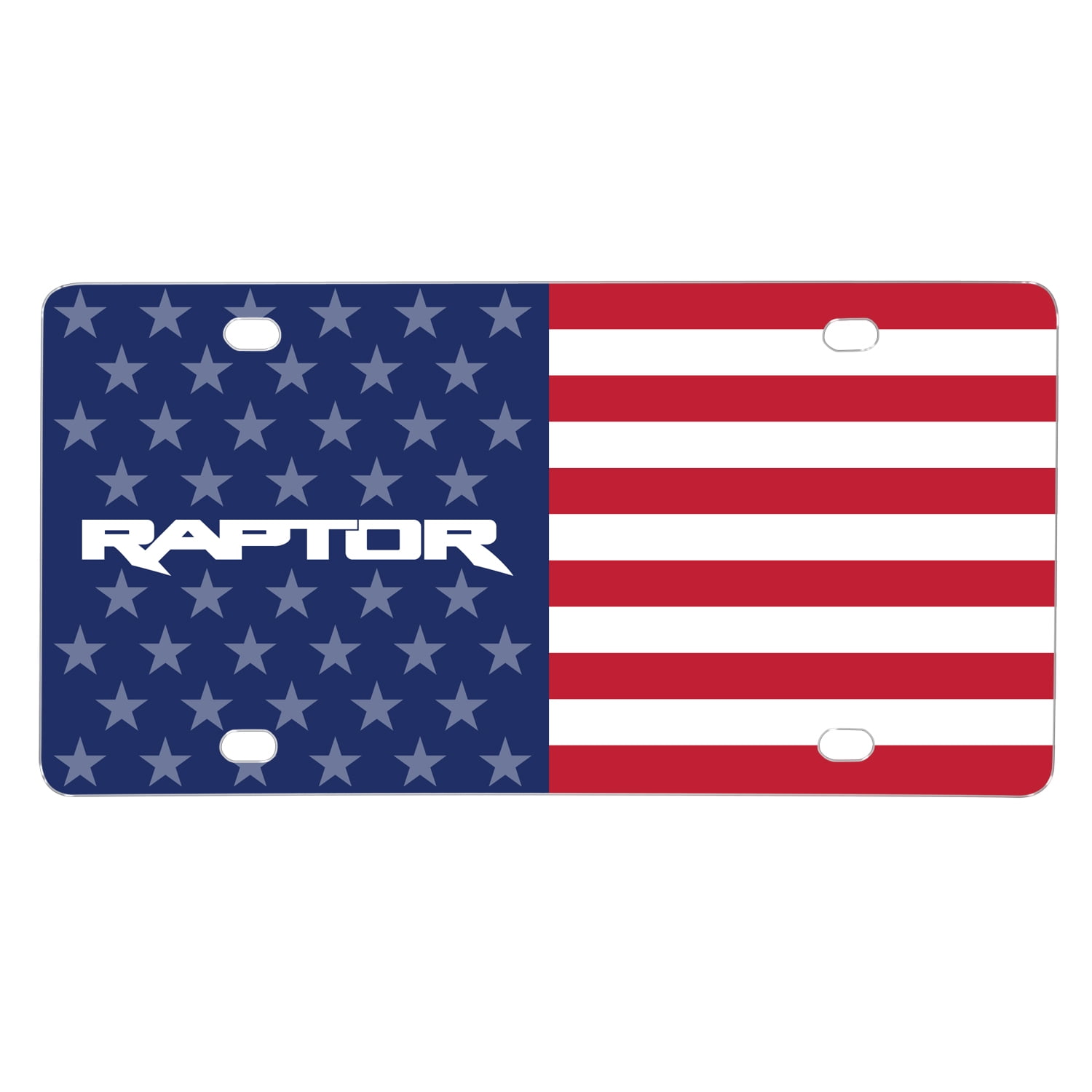 Ford F-150 Raptor Logo USA Flag Graphic Special Aluminum Metal License ...