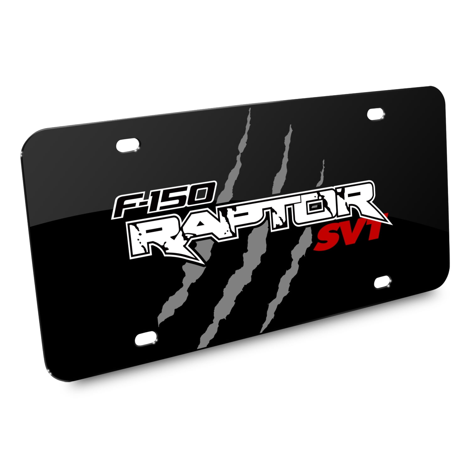 Ford F-150 Raptor SVT Claw Marks Black Acrylic License Plate - Walmart.com