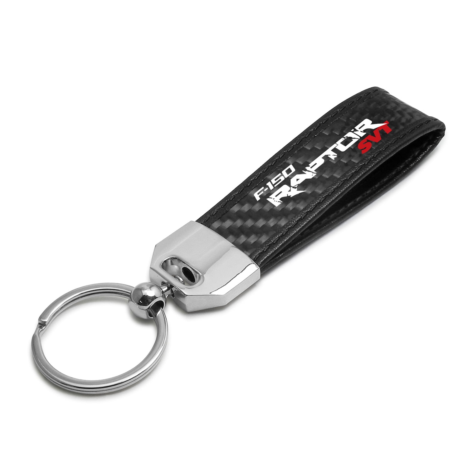 Ford F-150 Raptor SVT Real Carbon Fiber Leather Strap Key Chain with ...