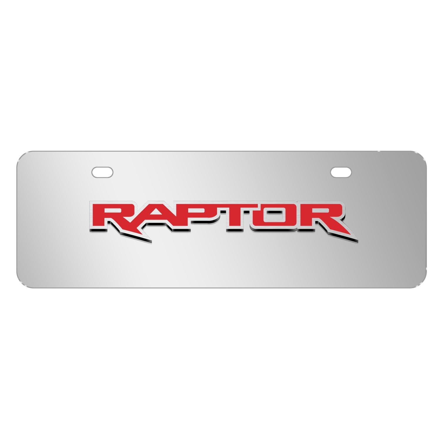 Ford F-150 Raptor in Red 3D Logo 12" x 4.25" European Look Chrome Half ...