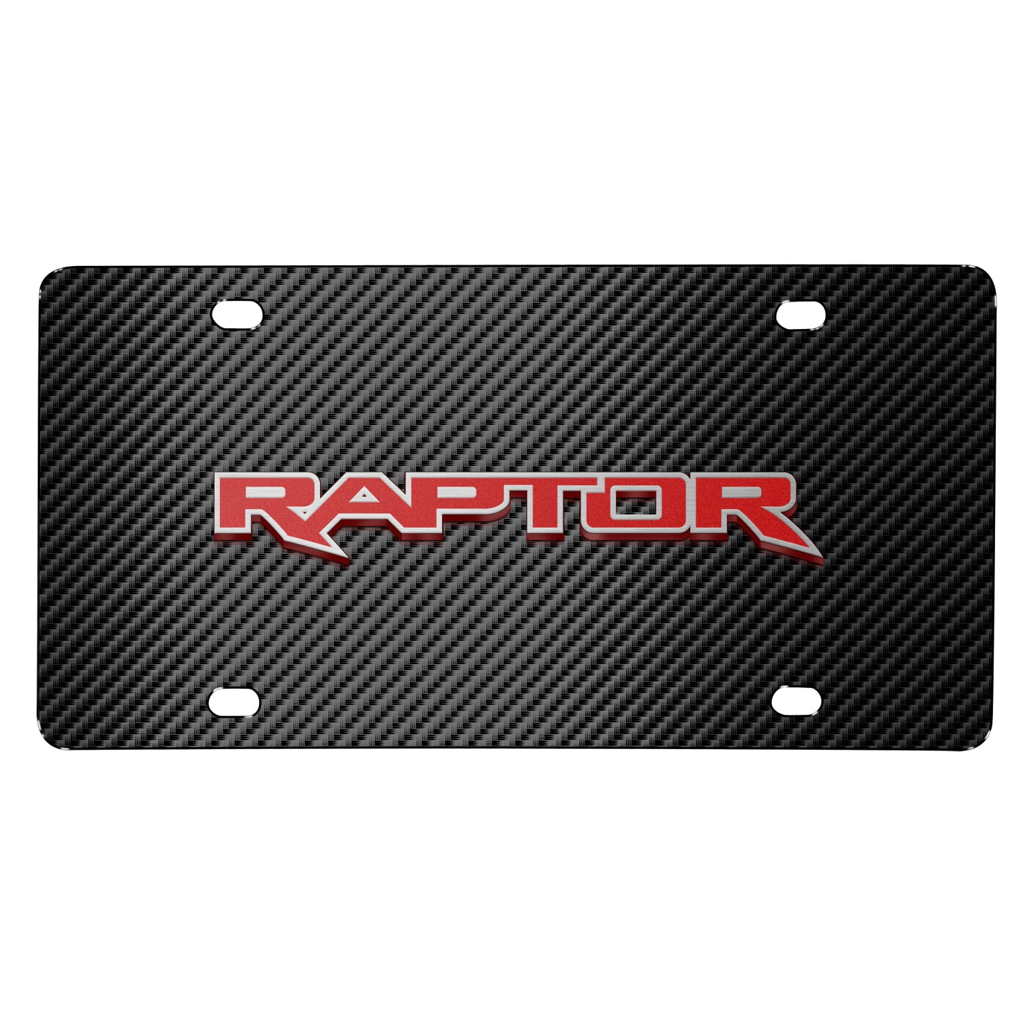 Ford F-150 Raptor in Red 3D Logo Black Carbon Fiber Patten Steel ...
