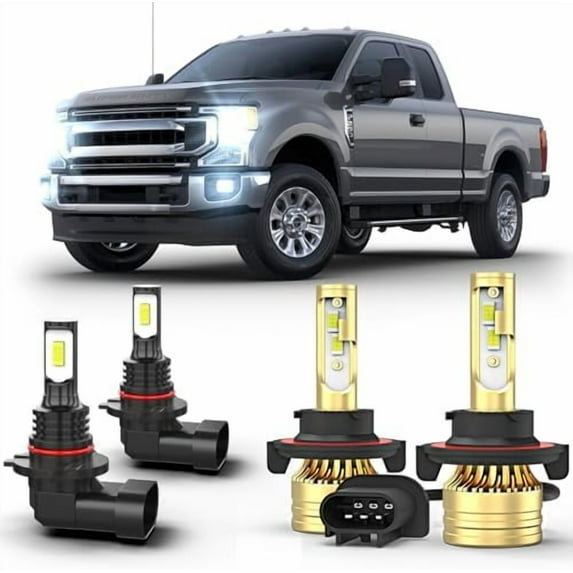 For Ford F-250 Super Duty 2005-2021 LED light bulb Hi/Lo + Fog Light ...
