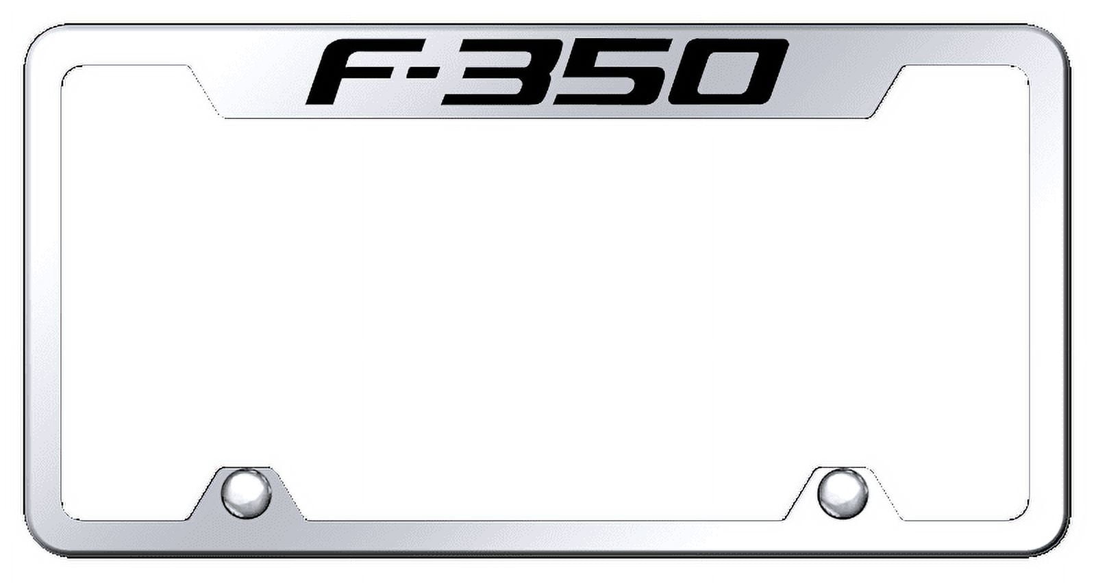 Ford F-350 Logo Stainless Steel Truck Cut-Out License Plate Frame ...