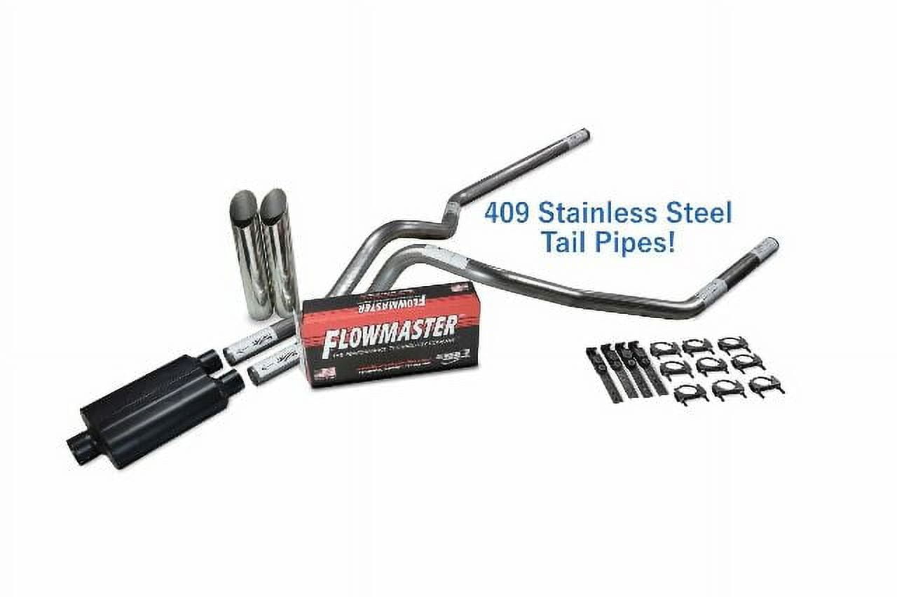 Ford F150 15-20 2.5" Stainless Dual Exhaust Kit Flowmaster 40 Slash Tips - Walmart.com