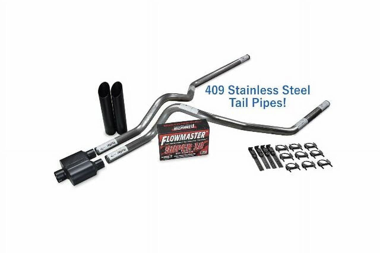 Ford F150 15-20 2.5" Stainless Dual Exhaust Kit Flowmaster Super 10 BLK Tip - Walmart.com