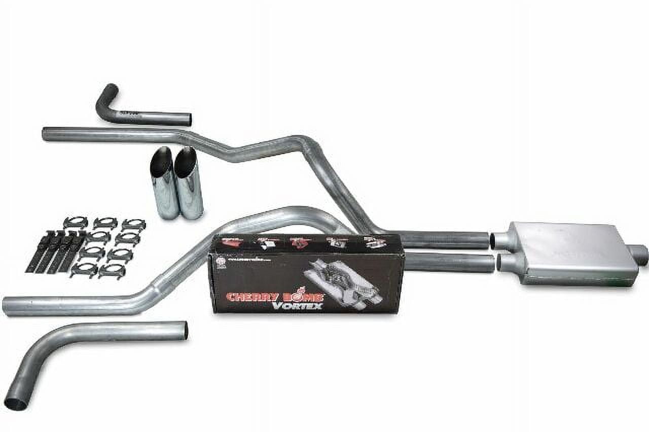 Ford F150 21-25 2.5" Dual Exhaust Kits Cherry Bomb Vortex Slash Tip Side - Walmart.com