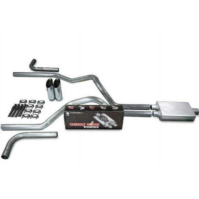 Ford F150 21-25 2.5" Dual Exhaust Kits Cherry Bomb Vortex Slash Tip ...