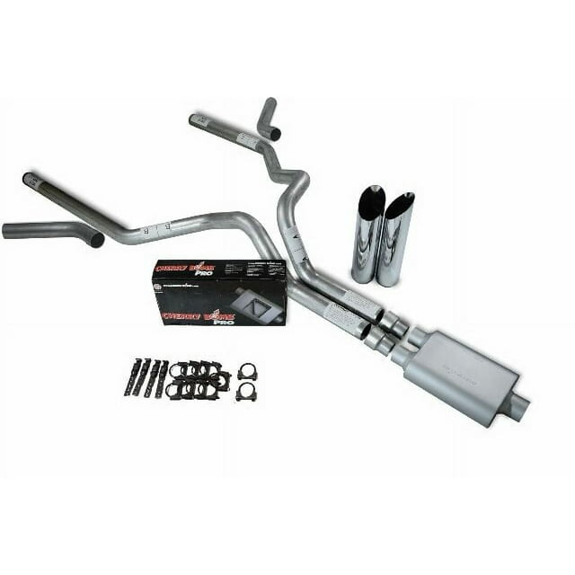 Ford F150 21-25 3" Dual Exhaust Kits Cherry Bomb Pro Slash Tips Corner ...